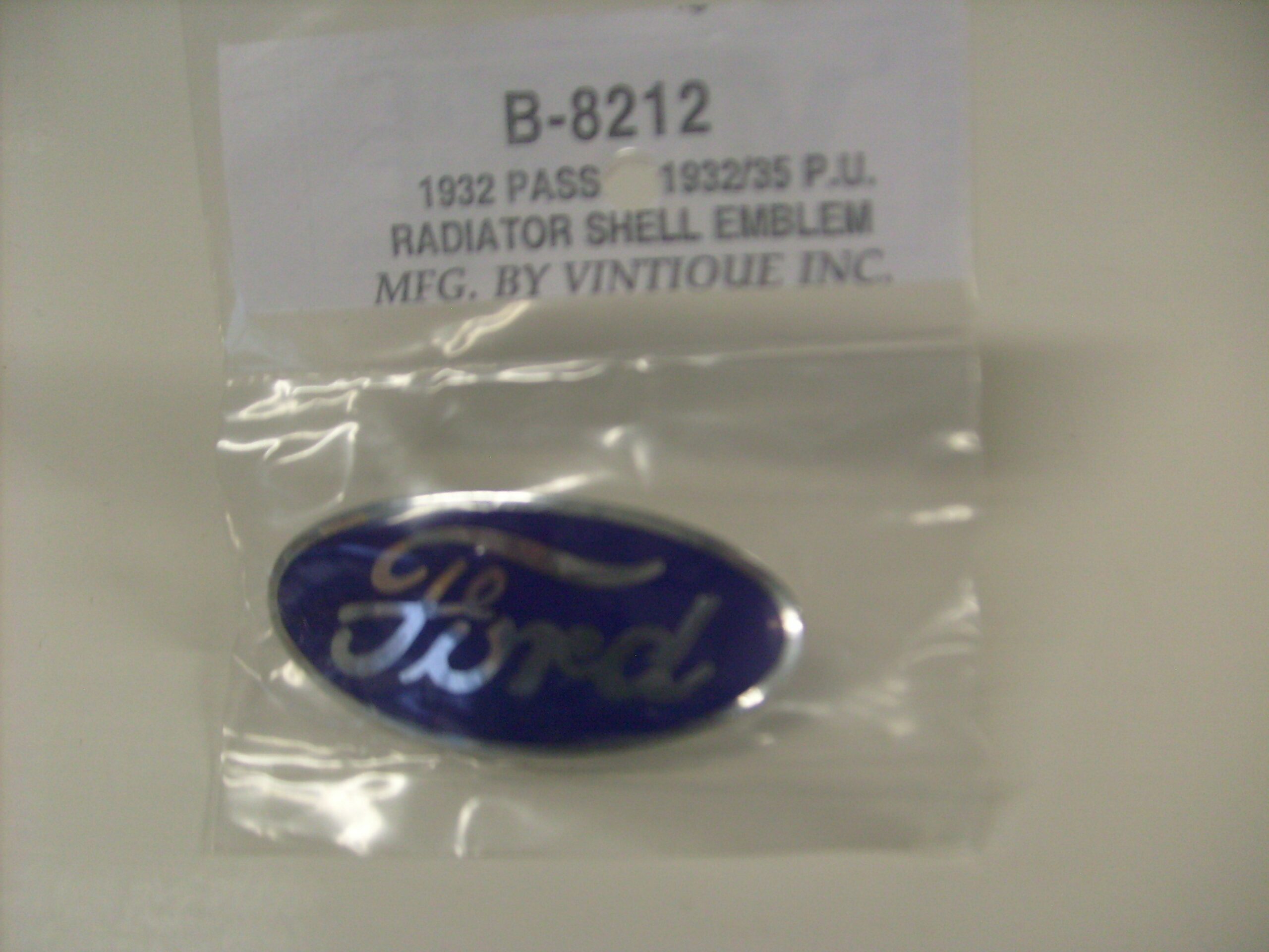 RADIATOR SHELL EMBLEM 1932 PASSENGER & 1932-35PICKUP BLUE - Early Times ...
